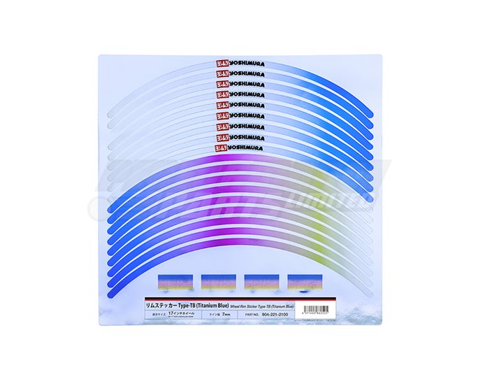 904-221-2100 | Yoshimura Wheel Rim Sticker Set - Titanium Blue | Yoshimura